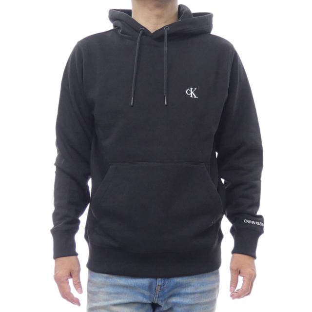 2025 秋冬新作！   JEANS カルバンクラインジーンズ パーカー メンズ プルオーバー J315713 ブラック