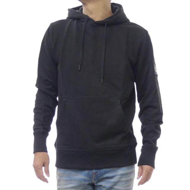 2025 秋冬新作！   JEANS カルバンクラインジーンズ パーカー メンズ プルオーバー コットン 綿100％ J323430 ブラック