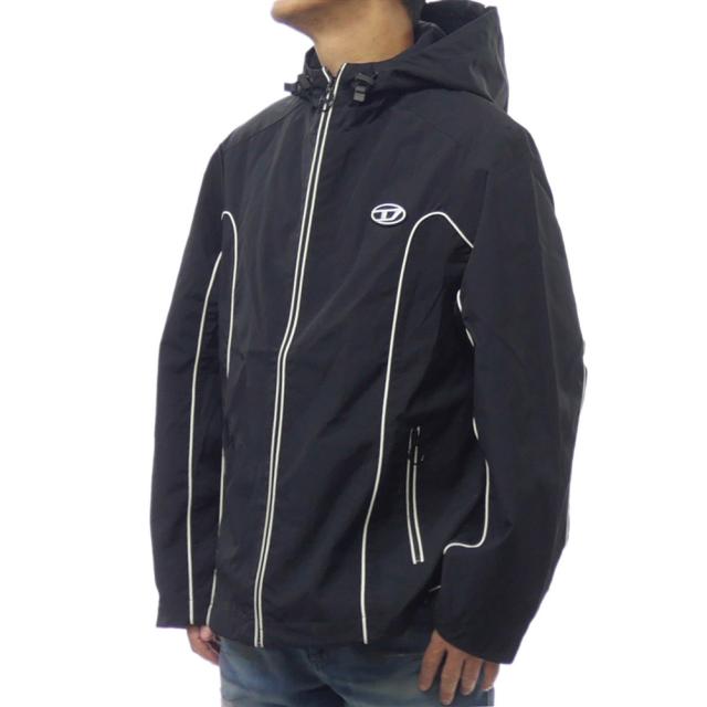 2025 秋冬新作！ DIESEL ディーゼル ジャケット メンズ ナイロンジャケット A06149 0DGAM / J-HIVES ブラック