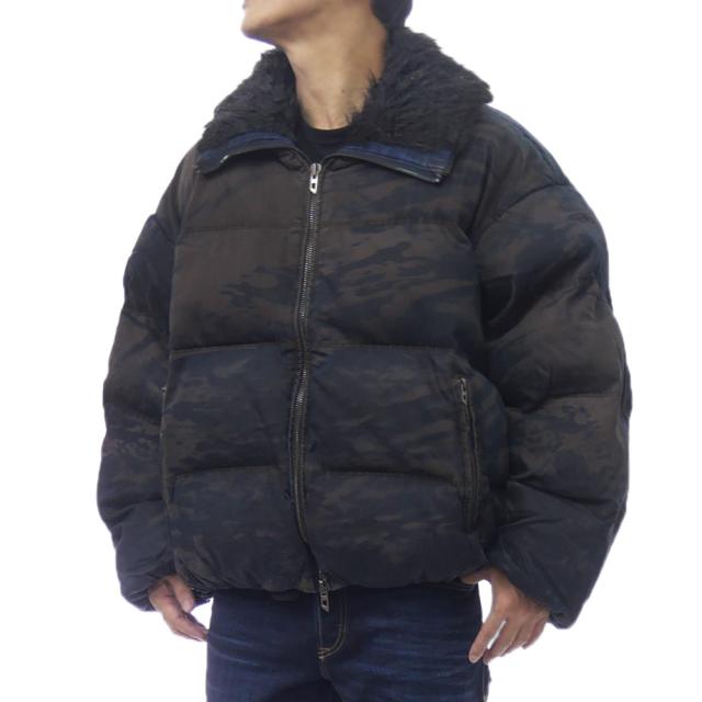 2025 秋冬新作！ DIESEL ディーゼル ブルゾン メンズ 中綿ブルゾン A18757 0LKCK / W-JOHNS インディゴブルー