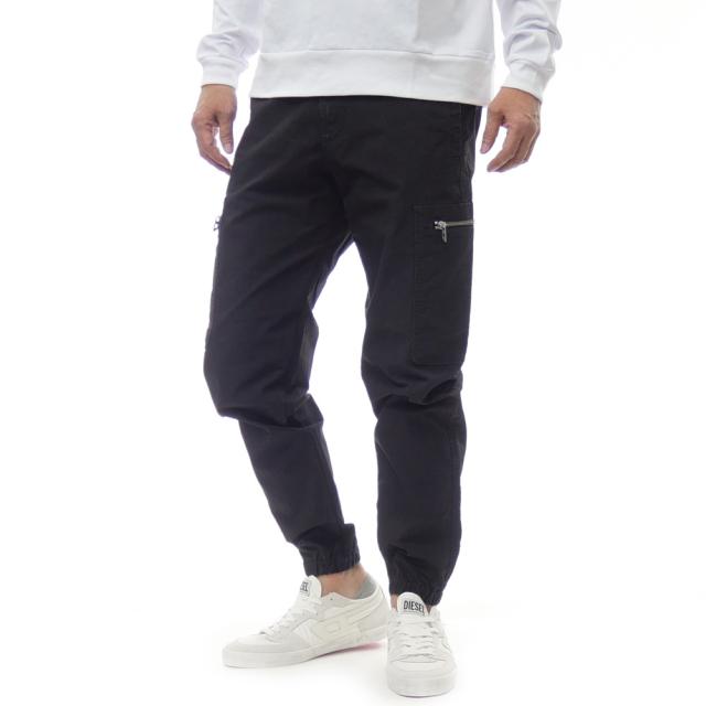 2025 秋冬新作！ DIESEL ディーゼル カーゴパンツ メンズ A18215 068SJ / D-LAB-TECH-N JOGG ブラック