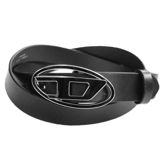 DIESEL ディーゼル ベルト レディース レザーベルト X09716 P1245 / B-1DR25 ブラック 定番人気商品