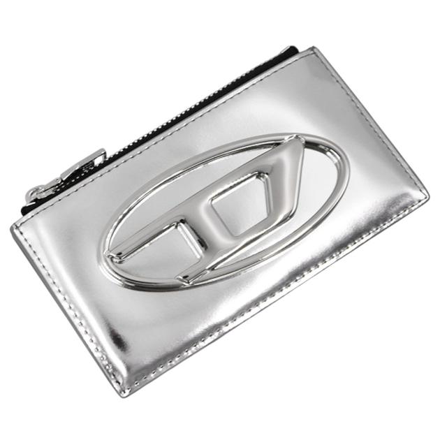 DIESEL ディーゼル カードケース レディース ケース X10270 PS202 / 1DR CARD HOLDER III シルバー×ブラック