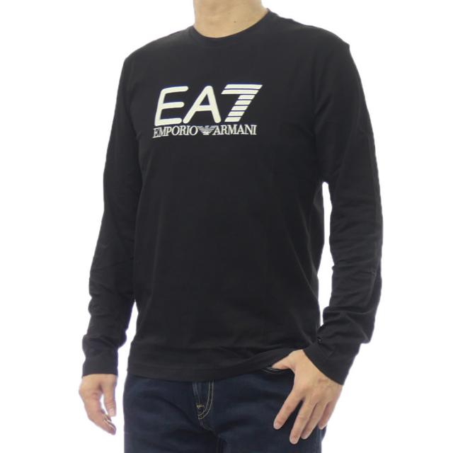 2025 秋冬新作！ EMPORIO ARMANI エンポリオアルマーニ EA7 Tシャツ メンズ 長袖 クルーネック ロンT 7M000900 AF10373 ブラック