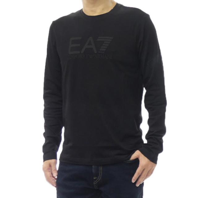 2025 秋冬新作！ EMPORIO ARMANI エンポリオアルマーニ EA7 Tシャツ メンズ 長袖 クルーネック ロンT 7M000900 AF10373 ブラック