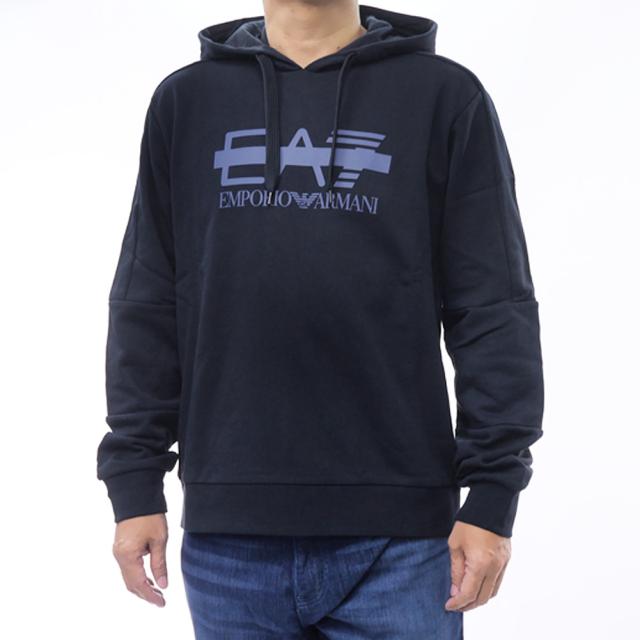 2025 秋冬新作！ EMPORIO ARMANI エンポリオアルマーニ EA7 パーカー メンズ プルオーバー 7M001121 AF12473 ネイビー