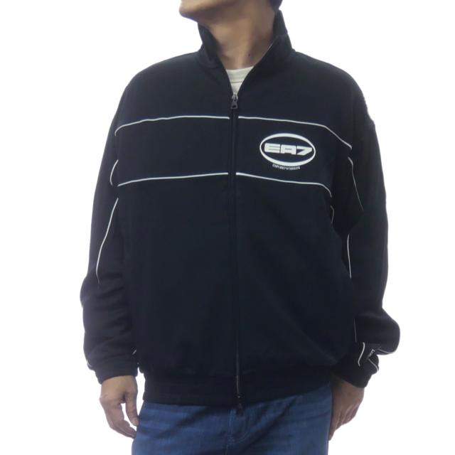 2025 秋冬新作！ EMPORIO ARMANI エンポリオアルマーニ EA7 メンズ トラックジャケット 7M000985 AF12660 ブラック