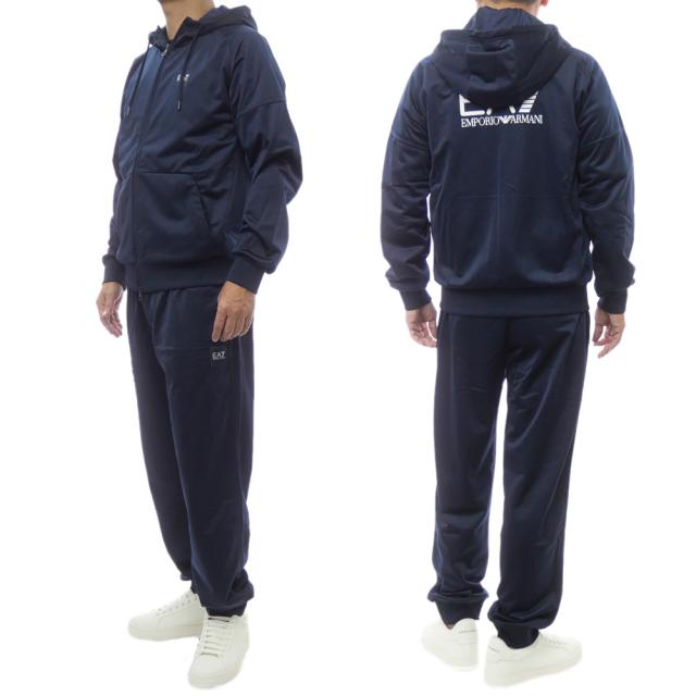 2025 秋冬新作！ EMPORIO ARMANI エンポリオアルマーニ EA7 セットアップ メンズ スウェット 7M000915 AF12449 ダークネイビー