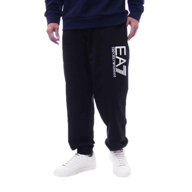 2025 秋冬新作！ EMPORIO ARMANI エンポリオアルマーニ EA7 スウェットパンツ メンズ コットン 綿100％ 7M000906 AF13512 ブラック