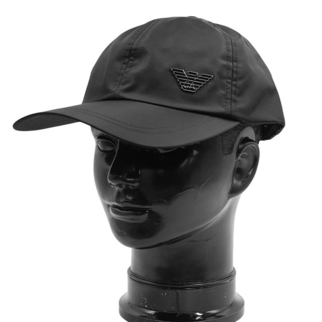 2025 秋冬新作！ EMPORIO ARMANI エンポリオアルマーニ 帽子 メンズ キャップ EM001962 AF13454 ブラック