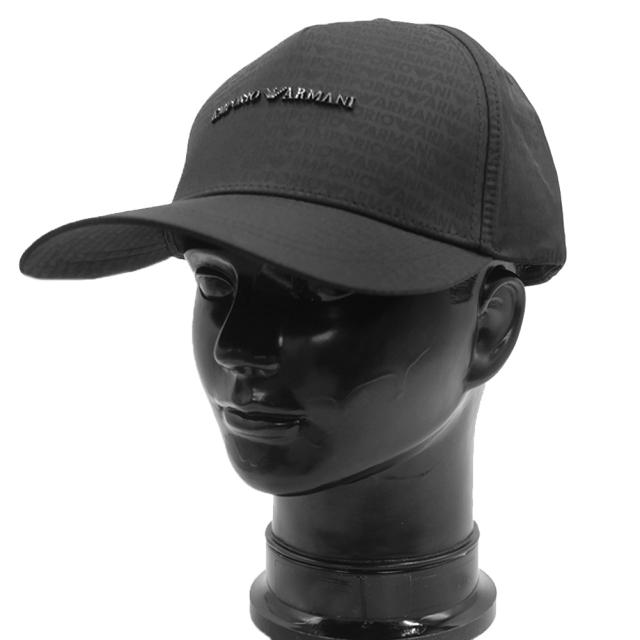 EMPORIO ARMANI エンポリオアルマーニ メンズキャップ EM003741 AF15384 ブラック 2025秋冬新作