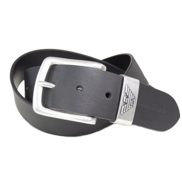 2025 秋冬新作！ EMPORIO ARMANI エンポリオアルマーニ ベルト メンズ レザーベルト Y4S201 YDD6G ブラック