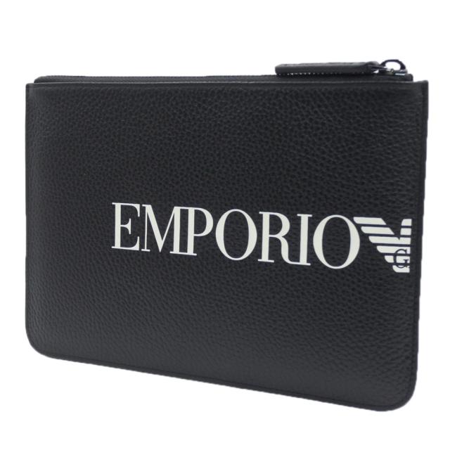 2025 秋冬新作！ EMPORIO ARMANI エンポリオアルマーニ バッグ メンズ ミニクラッチバッグ セカンドバッグ EM003590 AF19355 ブラック