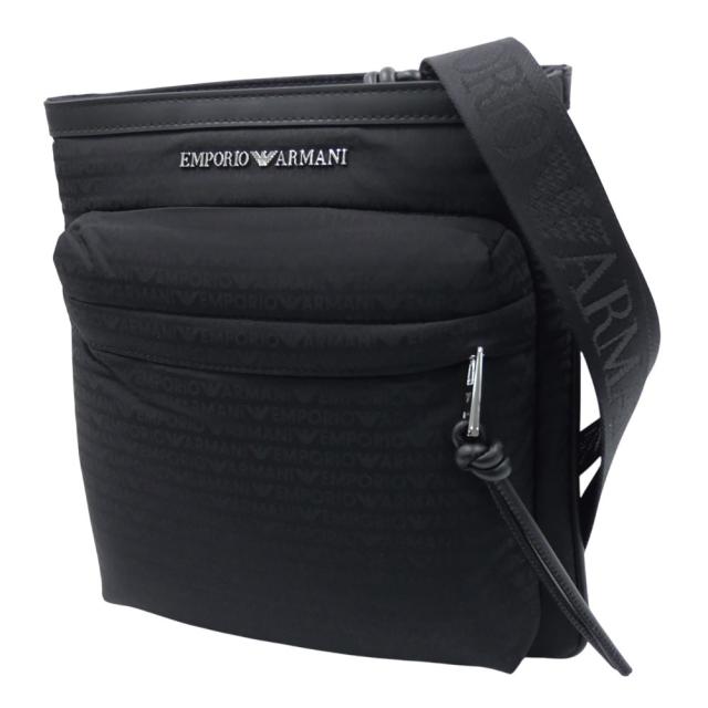 2025 秋冬新作！ EMPORIO ARMANI エンポリオアルマーニ バッグ メンズ ミニショルダーバッグ EM002792 AF14637 ブラック