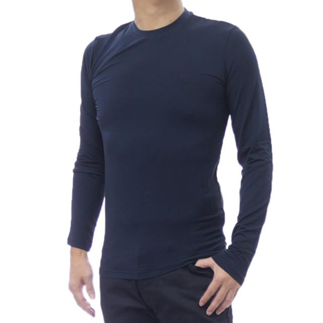 2025 秋冬新作！ EMPORIO ARMANI UNDERWEAR エンポリオアルマーニアンダーウェア Tシャツ メンズ 長袖 ロンT EM000383 AF14988 ネイビー