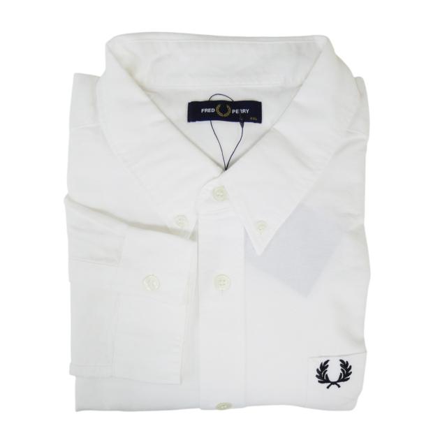 FRED PERRY フレッドペリー オックスフォードシャツ メンズ コットン 綿100％ M5516 / OXFORD SHIRT ホワイト 定番人気商品