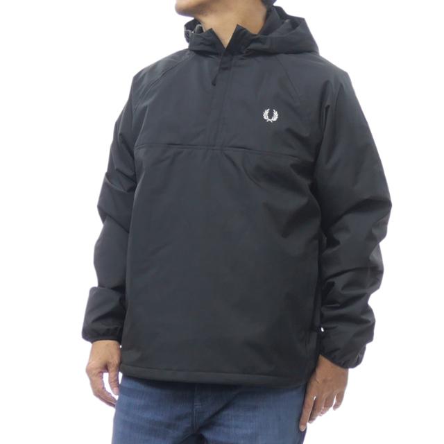 2025 秋冬新作！ FRED PERRY フレッドペリー ジャケット メンズ アノラックジャケット J1308 / TRAINING SMOCK JACKET ブラック