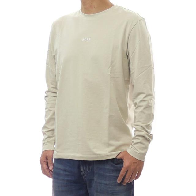 2025 秋冬新作！ HUGO BOSS ヒューゴボス Tシャツ メンズ 長袖 クルーネック ロンT 50473286 10242929 / TChark ベージュ