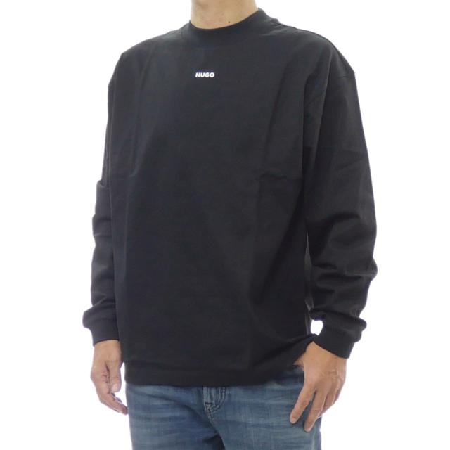 2025 秋冬新作！ HUGO・HUGO BOSS ヒューゴボス Tシャツ メンズ 長袖 モックネック ロンT 50511029 10248326 / Daposo ブラック