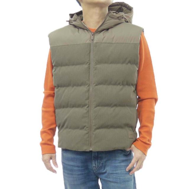 2025 秋冬新作！ HUGO BOSS ヒューゴボス ベスト メンズ 中綿ベスト 50549095 10274669 / P-Cupano オリーブ