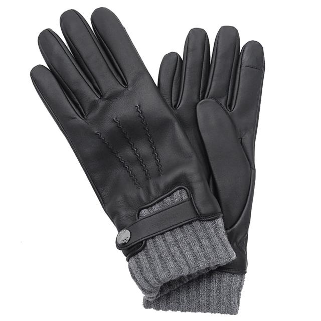 HUGO BOSS ヒューゴボス メンズグローブ 50548796 10265349 / Hyden-R ブラック 2025秋冬新作