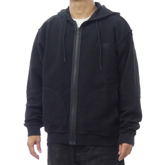 MM6 エムエムシックス パーカー メンズ ジップアップ コットン 綿100％ SH0HG0006 M25014 ブラック