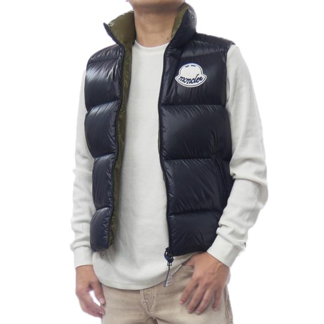 2025 秋冬新作！ MONCLER モンクレール ベスト メンズ ダウンベスト 1A00106 596XE / LIP SI VEST ネイビー カーキ