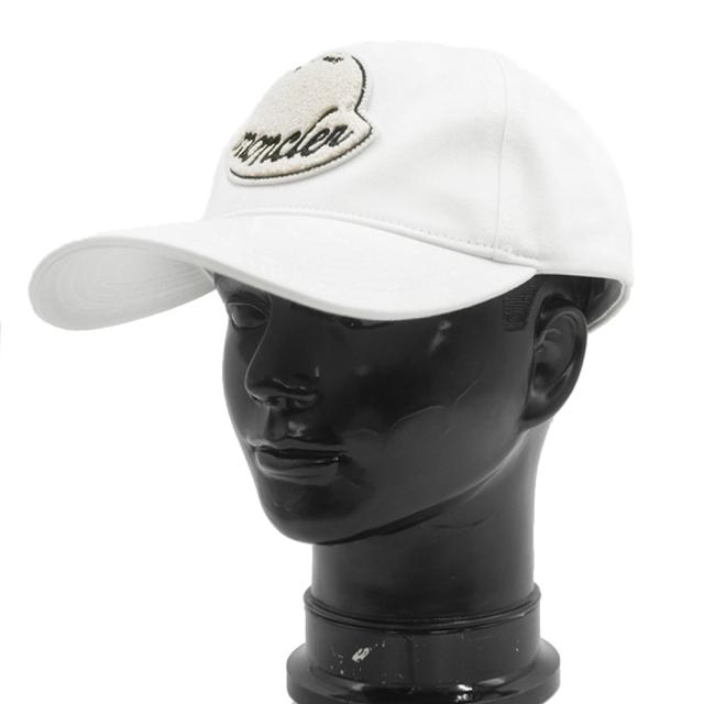 MONCLER モンクレール メンズキャップ 3B00030 0U082 / BASEBALL CAP ホワイト 2025秋冬新作
