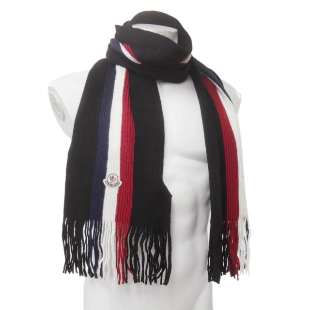 MONCLER モンクレール マフラー 3C00019 A9575 ブラック 2025秋冬新作