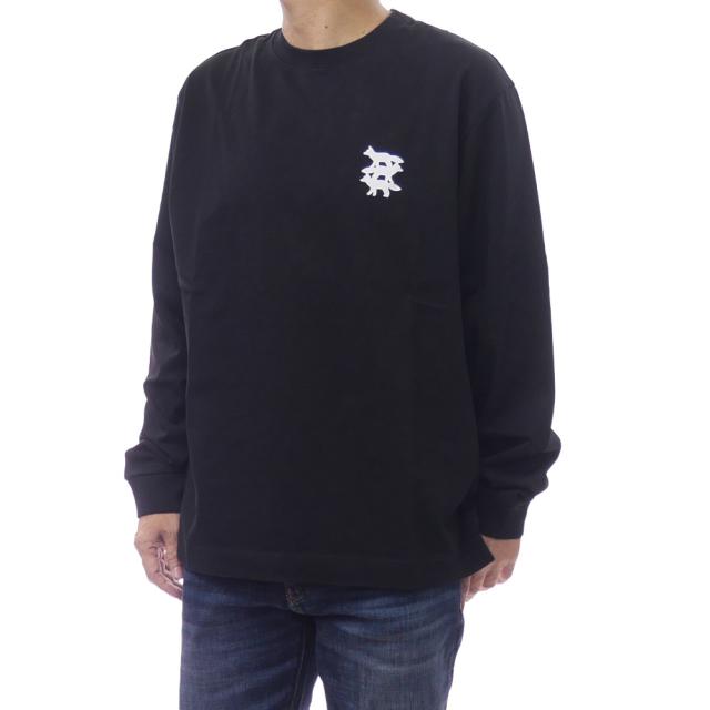 MAISON KITSUNE メゾンキツネ Tシャツ メンズ 長袖 クルーネック ロンT PM00104 KJ0119 / STUNT FOX LONG SLEEVE TEE-SHIRT ブラック