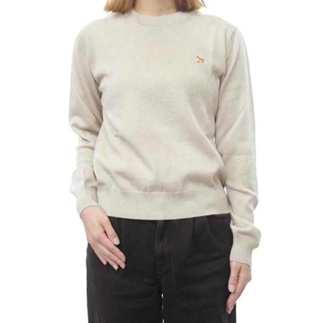 MAISON KITSUNE メゾンキツネ レディース ニット セーター PW00801 KT1181 / BABY FOX MERINO REGULAR JUMPER ライトベージュ