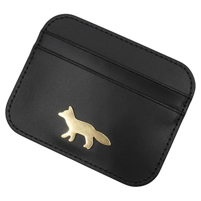 MAISON KITSUNE メゾンキツネ カードケース OW05700LR0001 / EDIE CARD HOLDER ブラック 定番人気商品