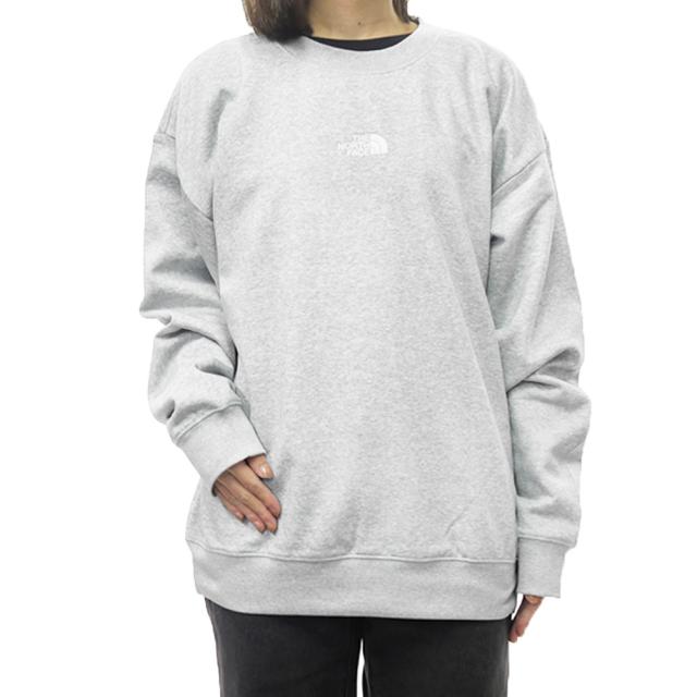 2025 秋冬新作！ THE NORTH FACE ノースフェイス トレーナー レディース クルーネック NF0A89EP / W ESS OS CREW ライトグレー