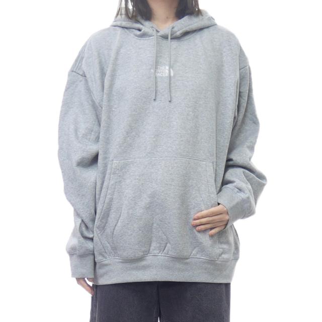 2025 秋冬新作！ THE NORTH FACE ノースフェイス パーカー レディース プルオーバー NF0A89EN / W ESSENTIAL OVERSIZE HO ライトグレー