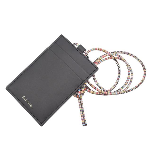 PAUL SMITH ポールスミス カードケース メンズ ネックストラップ付き M1A 8118 CMULTI ブラック