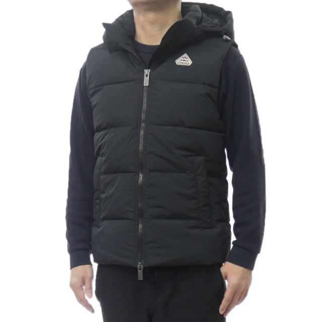 2025 秋冬新作！ PYRENEX ピレネックス メンズ ダウンベスト HMY021 / SPOUTNIC MINI RIPS TOP VEST ブラック