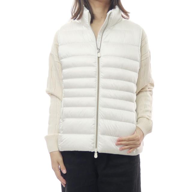セールAW SAVE THE DUCK セーブザダック レディース中綿ベスト D88490W IRIS21 / LYNN ホワイト
