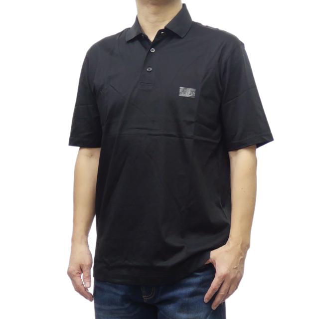 セールSS ARMANI EXCHANGE A/X アルマーニエクスチェンジ ポロシャツ 半袖 メンズ コットン 綿100％ スムース XM000484 AF10364 同色ロゴ ブランド カジュアル きれいめ スポーティ 大きいサイズ ブラック