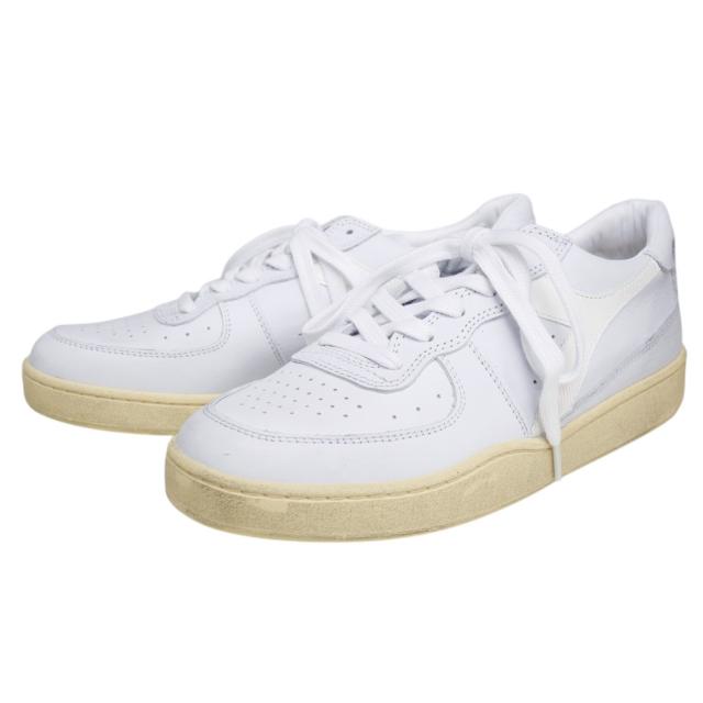 セールSS DIADORA HERITAGE ディアドラ ヘリテージ メンズ スニーカー 靴 シューズ ローカット MI BASKET LOW USED / 179043 01 ホワイト