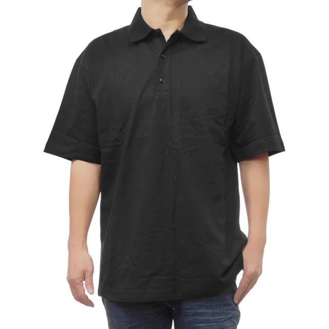 セールSS DIESEL ディーゼル ポロシャツ 半袖 メンズ コットン 綿100％ A10763 0HGAM / T-VORT-MEGOVAL-D ブラック