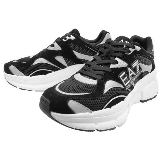 セールSS EMPORIO ARMANI エンポリオアルマーニ EA7 メンズ スニーカー 靴 シューズ ローカット X8X237 XK425 ブラック