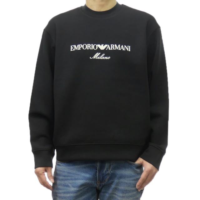 セールSS EMPORIO ARMANI エンポリオアルマーニ トレーナー メンズ EM001052 AF100130 ブラック