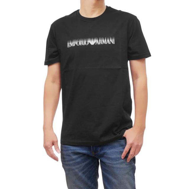 セールSS EMPORIO ARMANI UNDERWEAR エンポリオアルマーニ アンダーウェア Tシャツ メンズ 半袖 クルーネック コットン 綿100％ ビーチウェア EM000574 AF12349 ブラック
