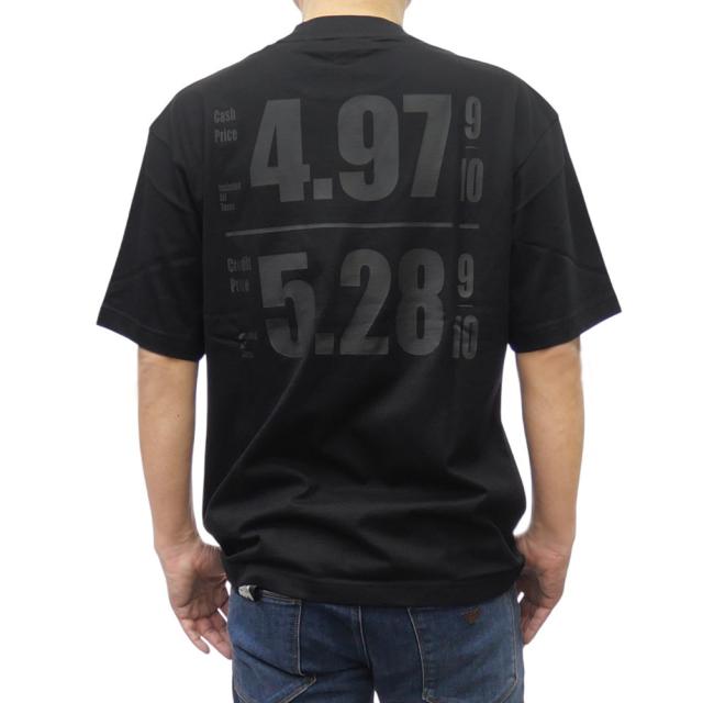 セールSS HUGO BOSS ヒューゴボス Tシャツ メンズ 半袖 クルーネック コットン 綿100％ 50540520 10271357 Te numbers バックプリント ブランド ロゴ 大きいサイズ ブラック