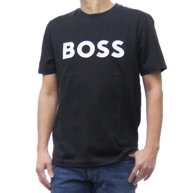 セールSS HUGO BOSS ヒューゴボス Tシャツ メンズ 半袖 クルーネック コットン 綿100％ 50495742 10247153 Tiburt 354 ブラック