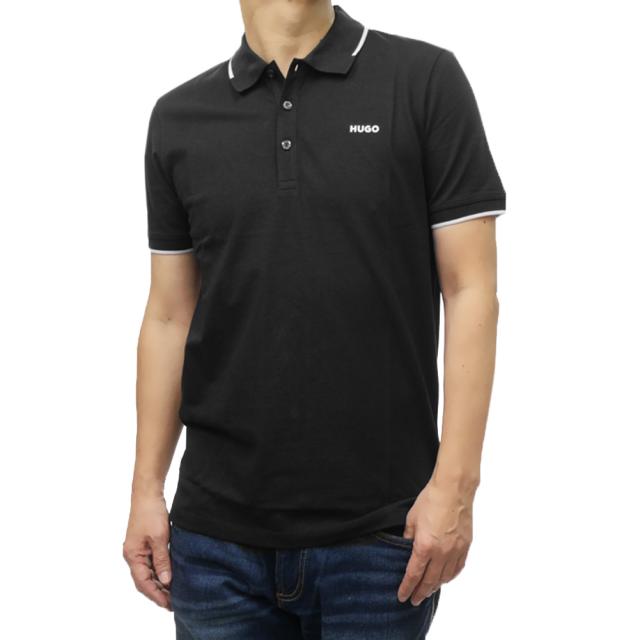 セールSS HUGO・HUGO BOSS ヒューゴボス ポロシャツ 半袖 メンズ 鹿の子 コットン 綿100％ 50467344 10205383 / Dinoso222 ブラック