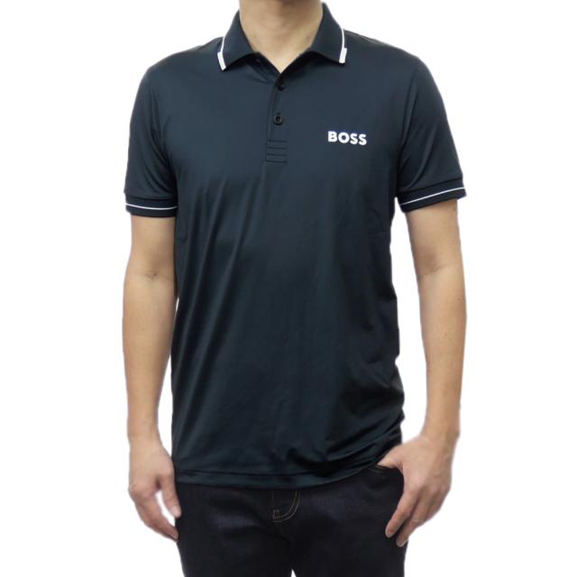 セールSS HUGO BOSS ヒューゴボス ポロシャツ 半袖 メンズ 鹿の子 50506203 10258089 PaulPro ブランド ロゴ カジュアル スポーティ 普段使い 大きいサイズ ダークネイビー
