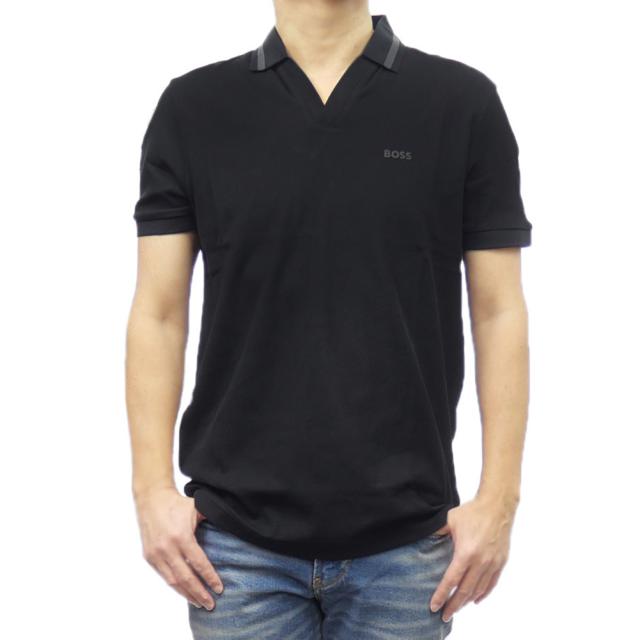 セールSS HUGO BOSS ヒューゴボス ポロシャツ 半袖 メンズ スムースポロシャツ 50532964 10267105 / PalleTapeRib ブラック