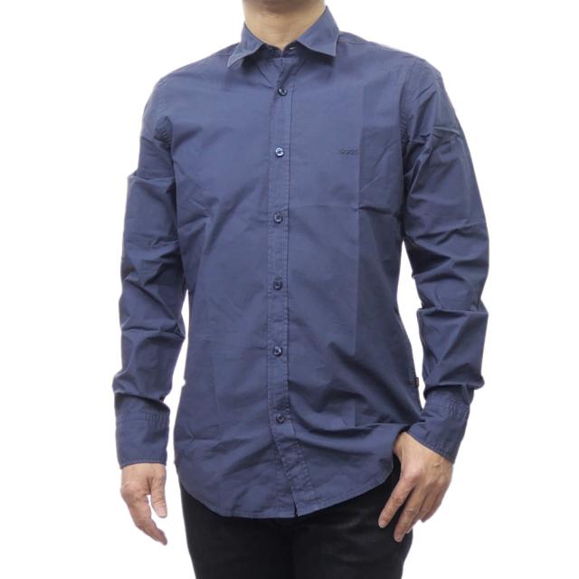 セールSS HUGO BOSS ヒューゴボス カジュアルシャツ メンズ 長袖 50518304 10260284 Relegent_6_M 無地 ワンポイント ブランド ロゴ ビジネス ネイビー 定番 人気商品