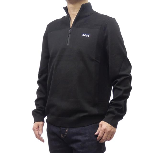 セールSS HUGO BOSS ヒューゴボス セーター メンズ ハーフジップ 50498560 10252233 / Momentum_X_QZ ブラック